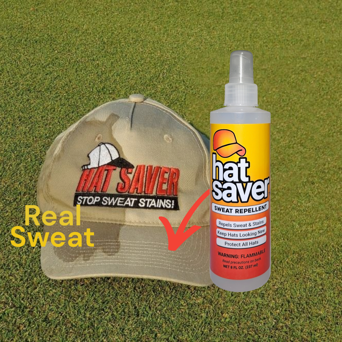 Stop Sweat Stains on Hats with HatSaver Spray
